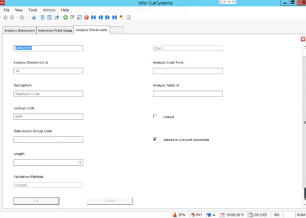SunSystems - Chart of Accounts and Analysis Facilities
